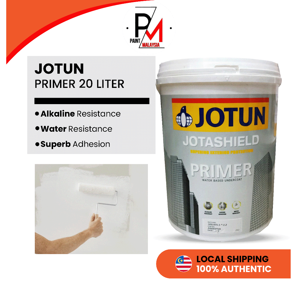 JOTUN JOTASHIELD PRIMER 20 LITER Wall Sealer Exterior Undercoat Dinding ...