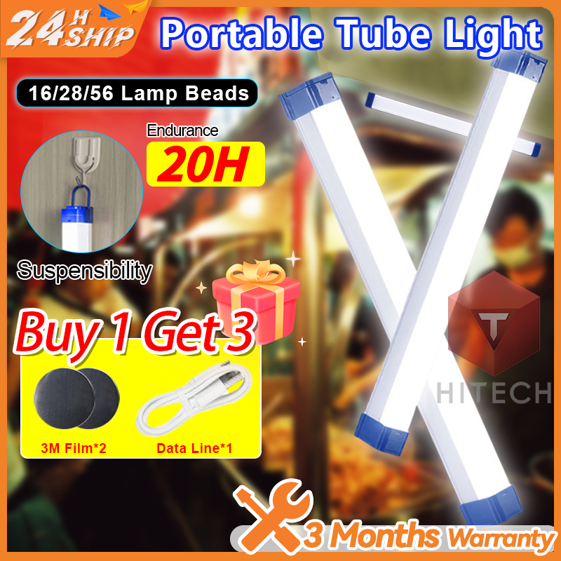 LED Light Tube 30w/60w/80w Portable USB Rechargeable Emergency Light ...
