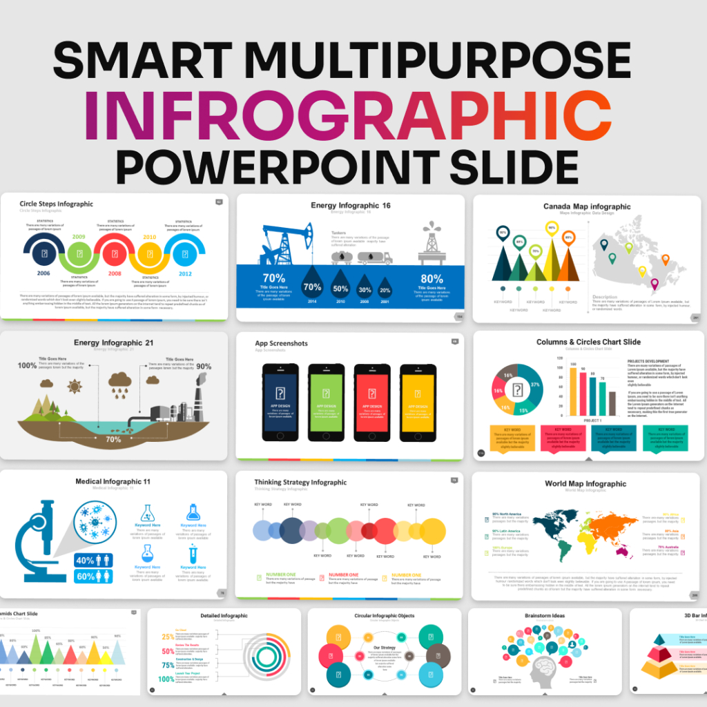 600 Multipurpose Infographic PowerPoint Slides: The Ultimate ...