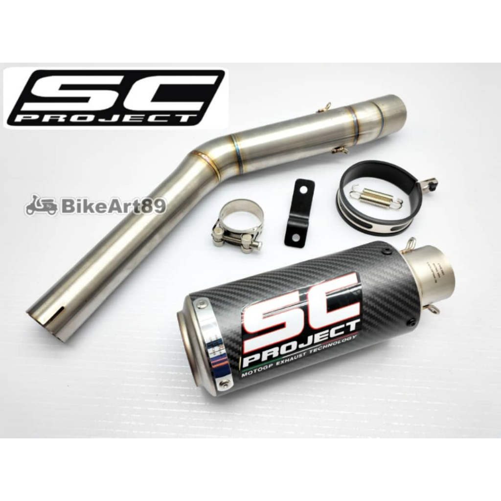 SC Project Exhaust QJMotor SRK250 Slip On Piping Muffler Stainless ...