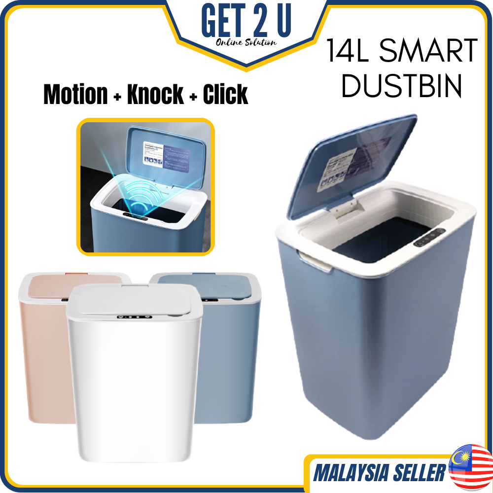 Smart Dustbin 14L Intelligent Motion Sensor Dustbin Trash Can Auto Open ...