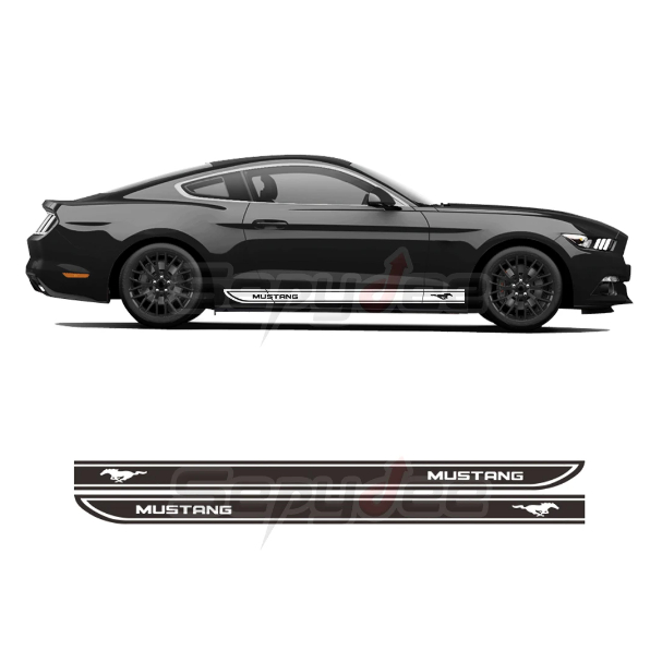 Side body Sticker for Ford Mustang GT Shelby Auto Racing Sport Long ...