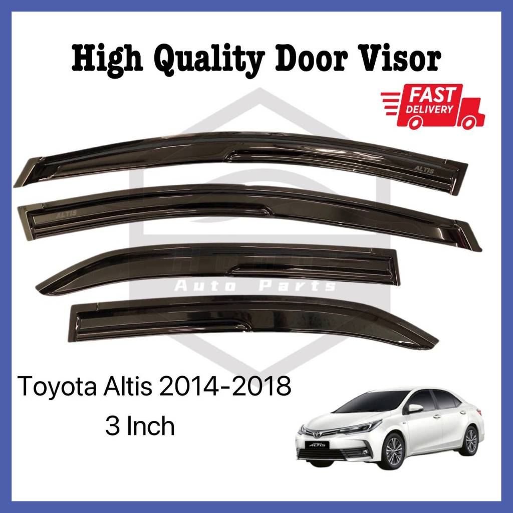 TOYOTA ALTIS 2014-2018 MUGEN DOOR VISOR 3 INCH | Shopee Malaysia