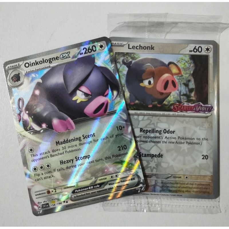 Pokémon TCG[set]🔥- Oinkologne ex / Lechonk Sealed promo | Shopee Malaysia