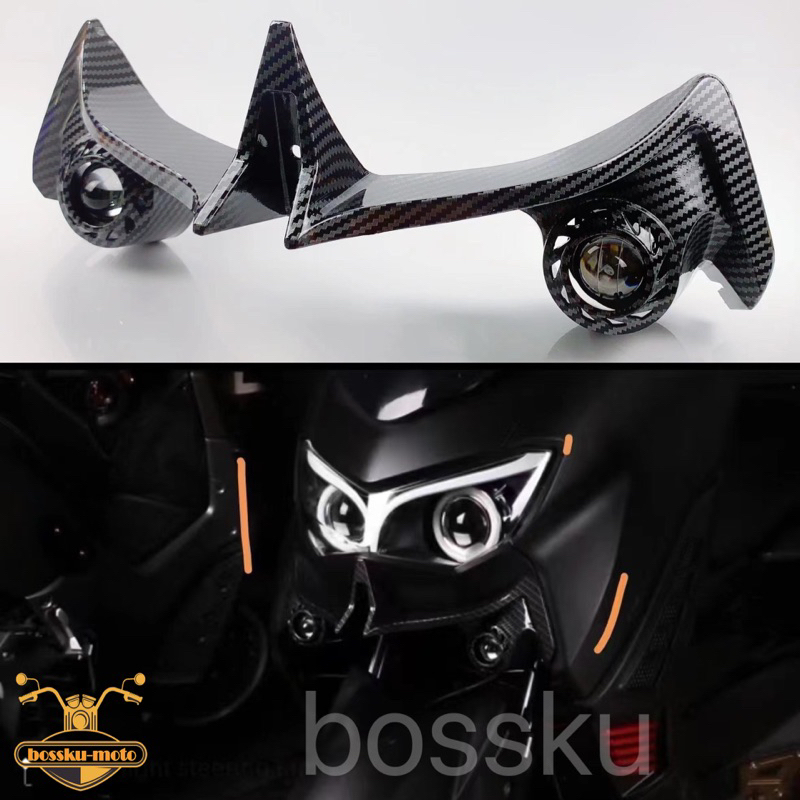 NMAX V2 FRONT FAIRING WINGLET WITH HIGHLIGHT LED | Shopee Malaysia