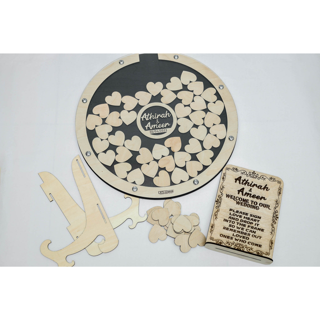 WEDDING GUEST BOARD [CUSTOM NAME] | Shopee Malaysia