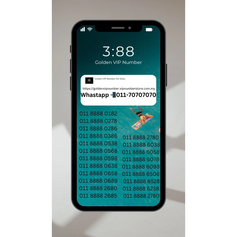 Golden Vip Number 8888 ,Fengshui Number , Family Number , Lucky Number ...