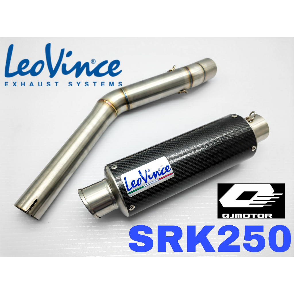 Exhaust QJMotor SRK250 Slip On Piping Stainless Steel LeoVince Muffler ...