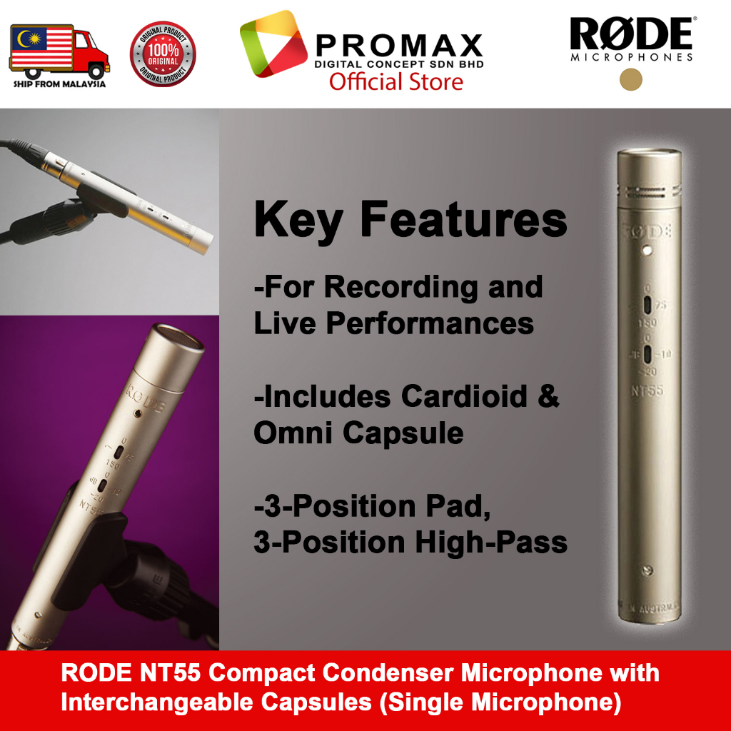 100%Original RODE NT55 Compact Condenser Microphone with ...