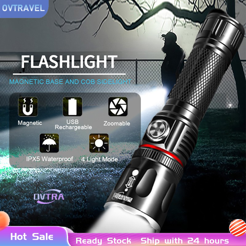 🔥 USB Torch Light Outdoor 🔥 T6/L2 High Light Multifuntion Flashlight ...