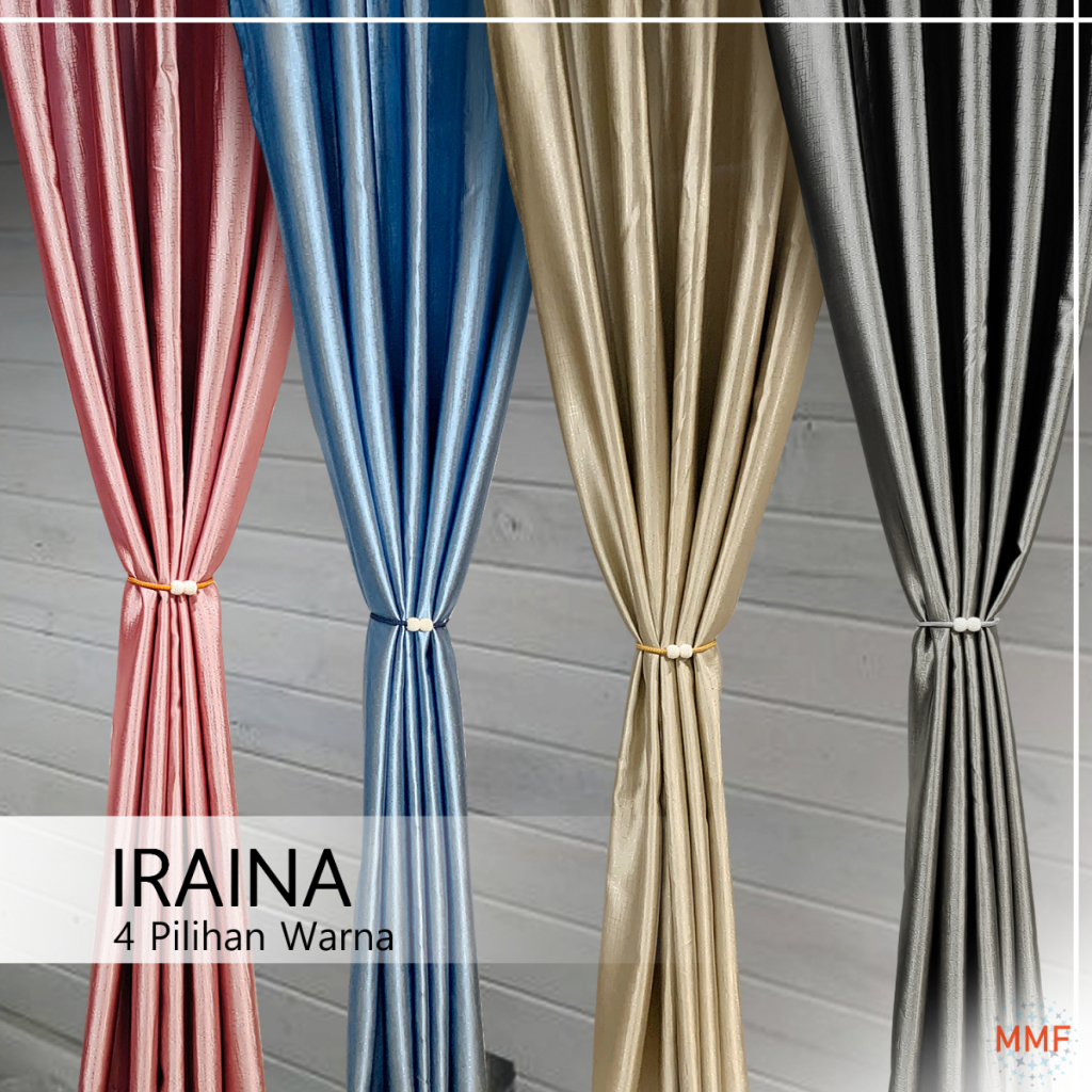 Iraina - Langsir 80% Blackout 3D Corak Amboss Siap Jahit Hook/Ring UV ...