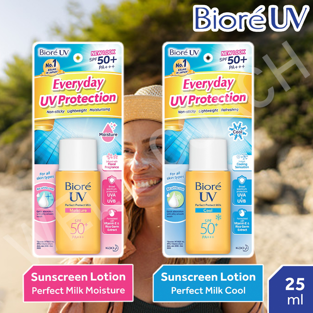 BIORE UV Sunscreen Perfect Milk Moisture Perfect Protect Milk Cool ...
