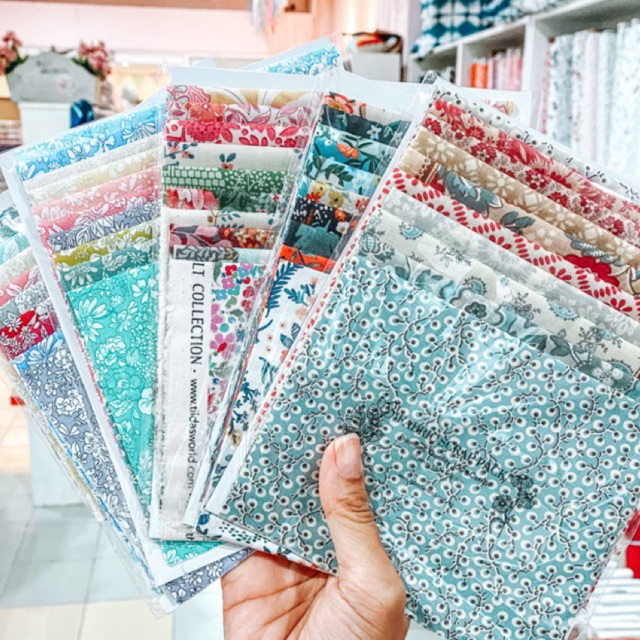 100% Cotton Fabric Floral Fabric Scrap Pack Bundle Patchwork Quilting ...