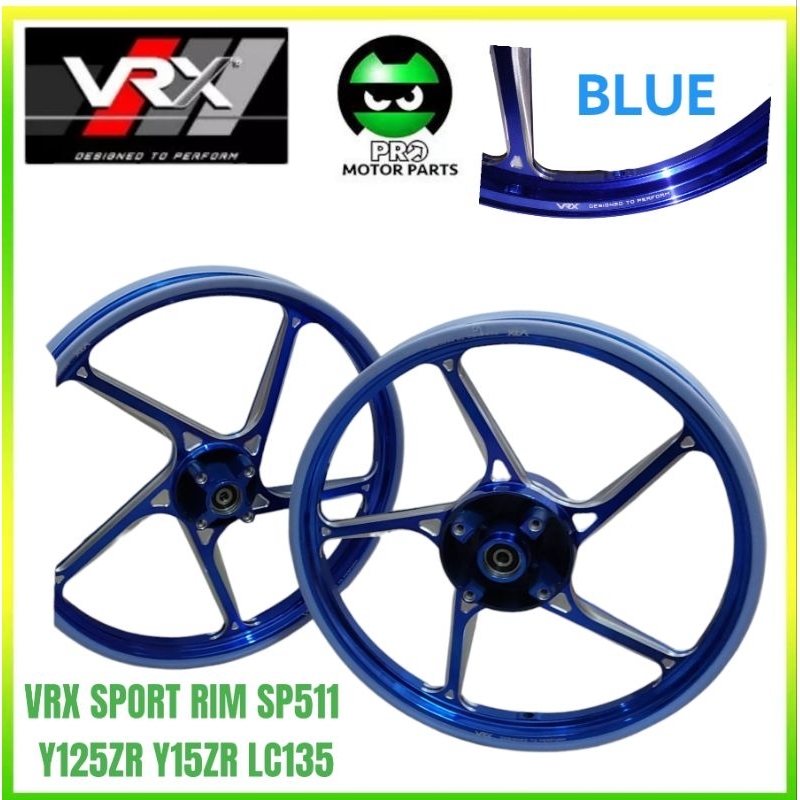 VRX 100% ORIGINAL SP511 SPORT RIM YAMAHA HONDA LC135 Y125ZR Y15ZR RIM WITH BEARING BLACK BLUE ...