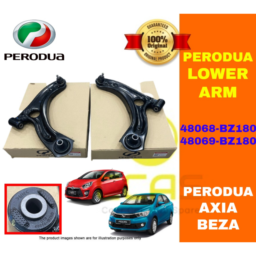 ( 100% ORIGINAL ) PERODUA AXIA BEZZA - FRONT Lower Arm Left Right Depan ...