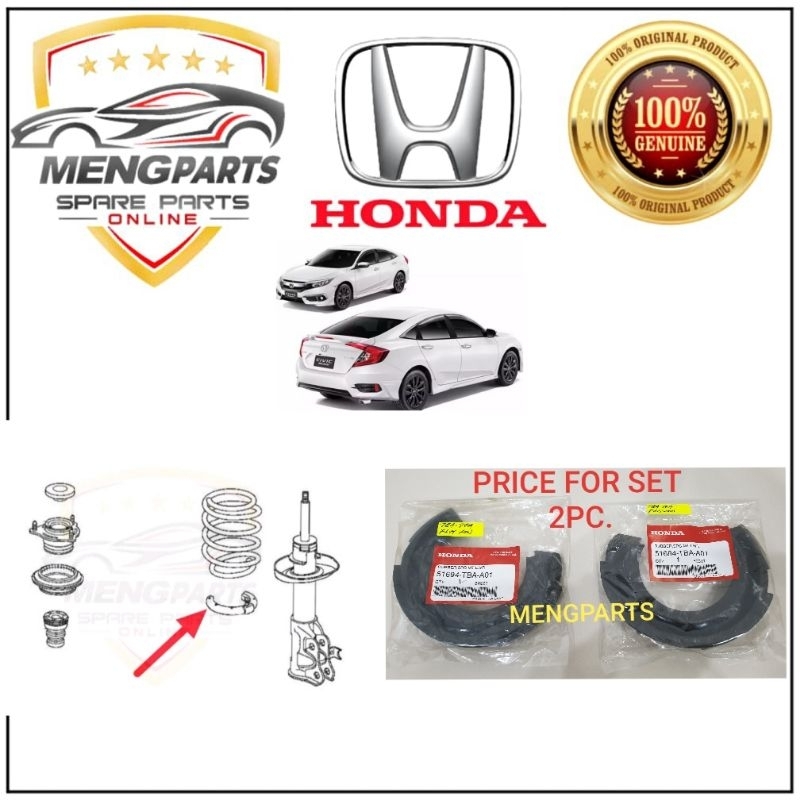 ORIGINAL HONDA CIVIC FC TBA & TEA FRONT COIL SPRING PAD LOWER *PRICE ...