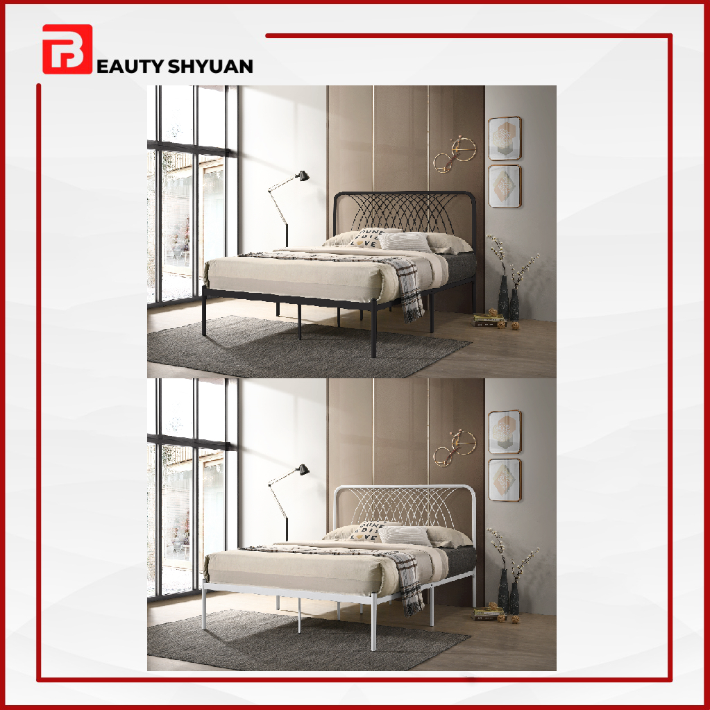 VANICE Metal Queen Bed Frame Queen Size Bed Katil Divan Queen Double Bed Rangka Katil Queen Besi ...