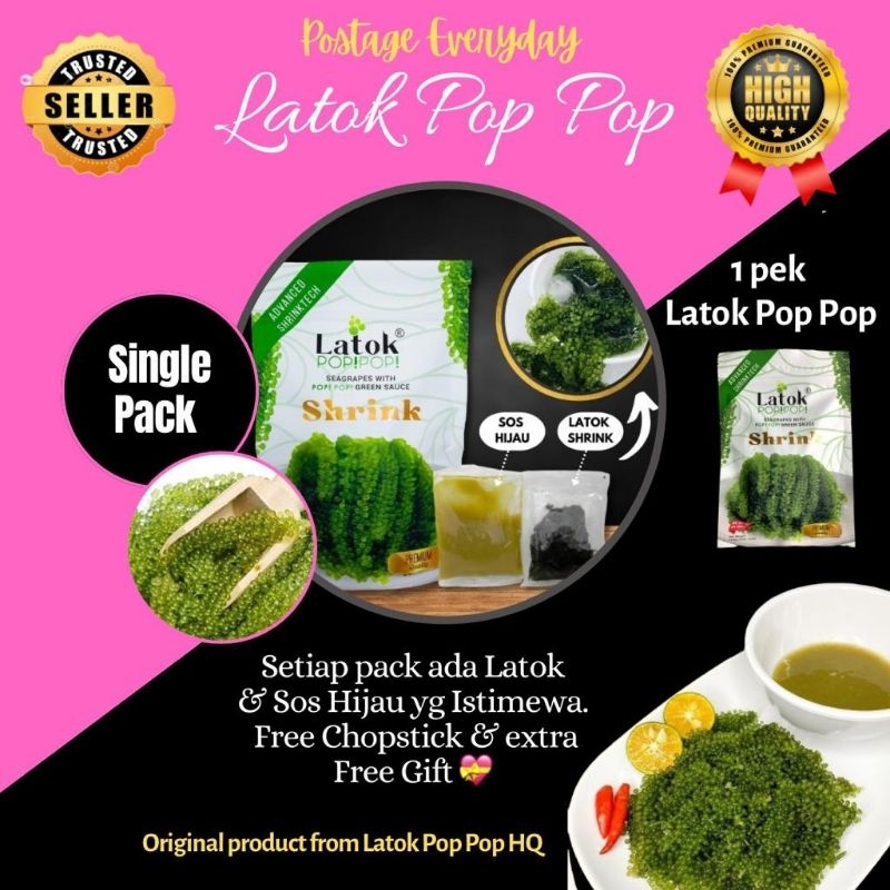 LATOK POP POP 🍇 LATOK HALAL 💕 FREE Sos Hijau Pop Pop + FREE Chopstick ...