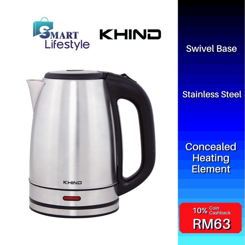 Khind Electric Jug Kettle (1.7L) EK171SS | Shopee Malaysia