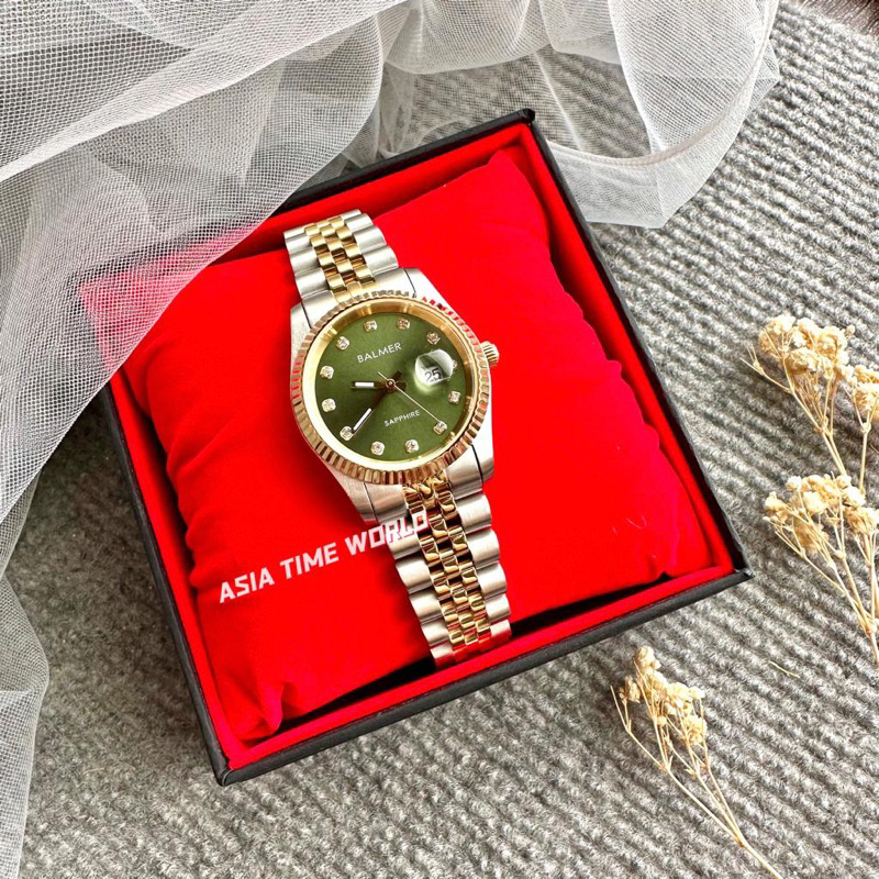 [Original] Balmer 8172L TT-6S Elegance Sapphire Women Watch with Olive ...