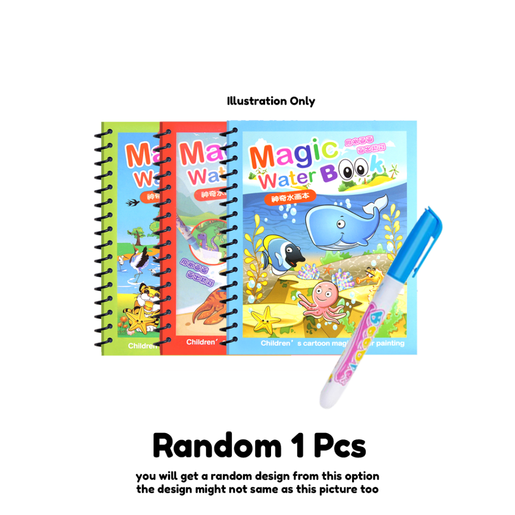 1 Book FREE 1 Magic Pen RealeosWater Book Magic Pen Kids Magic Water ...