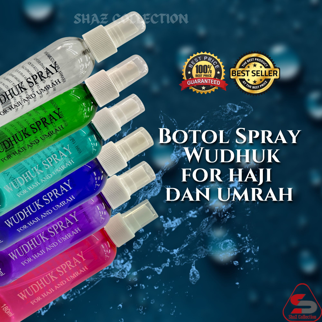 Botol Spray 180ml/250ml Wuduk Wudhu' Wudhuk Travel Haji Umrah Mist ...