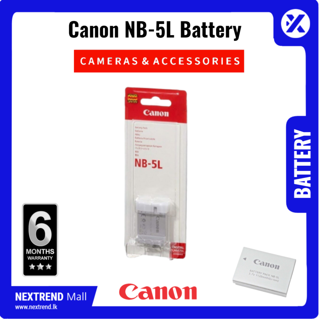 Canon NB-5L 1120mAH 3.7V Rechargeable Li-ion High Capacity Battery Pack - NB 5L NB-5L NB5L ...