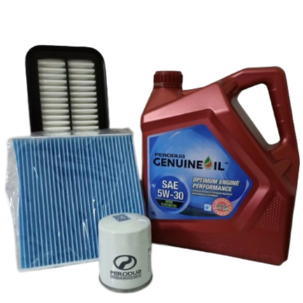 New Packing Perodua 5W-30 Semi Synthetic Engine Oil 5W30 4L+Oil Filter ...
