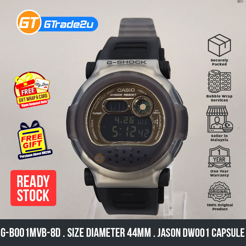 Original G Shock Jason G-B001MVB-8D GB001MVB-8D Digital Jason DW001 Capsule Watch Black Gold ...