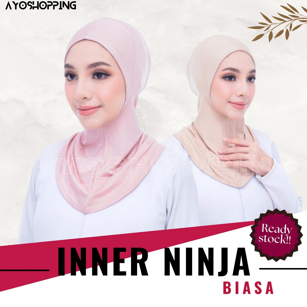 INNER TUDUNG NINJA BIASA ANAK TUDUNG MATERIAL COTTON JERSY PREMIUM ...