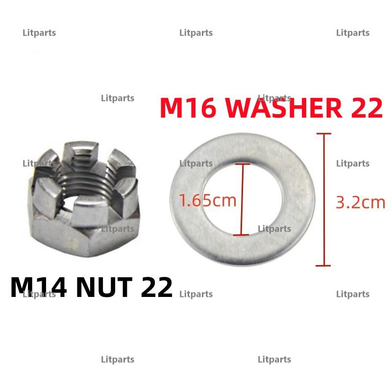 Washer 22 M16 Thick Lebar / Nut 22 M14 Hex Hexagon Castle Nut Y15 RXZ ...