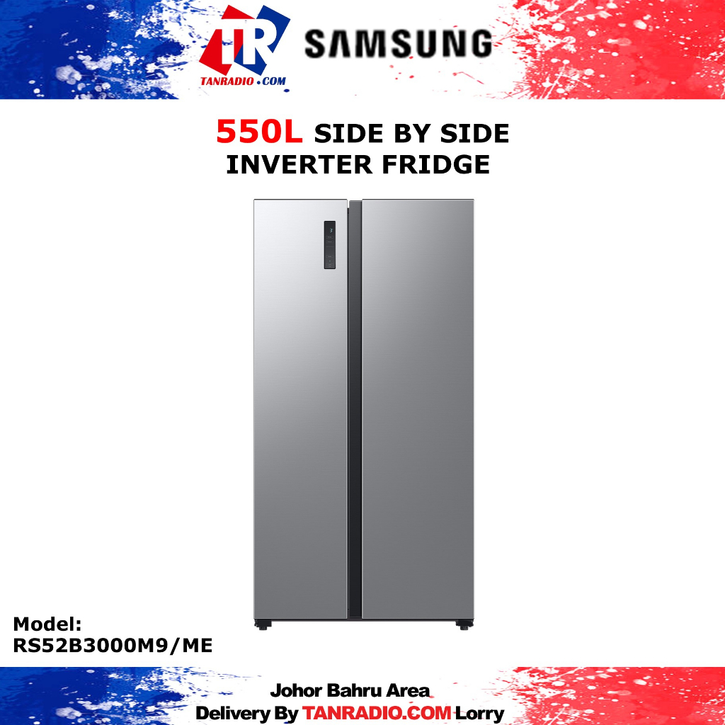 SAMSUNG 550L Side By Side Inverter Refrigerators Fridge RS52B3000M9/ME ...