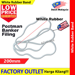 Rubber Band White Postman Office Stationery Bank Gelang Getah 白色橡皮筋 ...