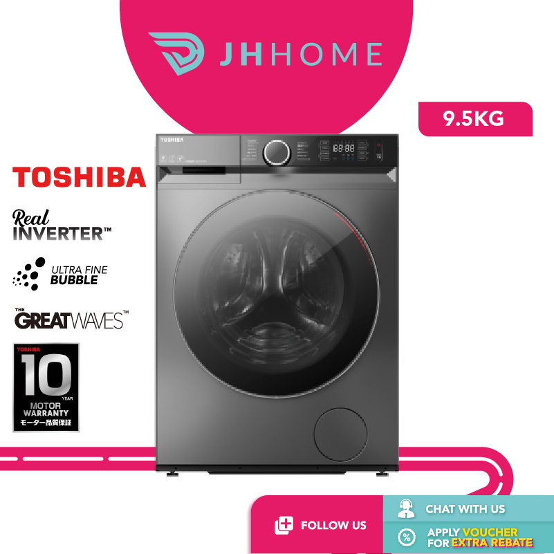 Toshiba 10.5KG Front Load Origin Inverter Washer TW-BK115GF4M(SK) | 9.5KG TW-BK105GF4M(SK) | 8 ...