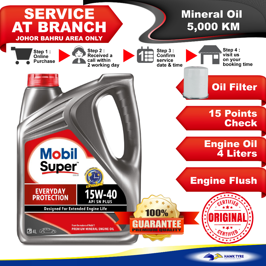 MOBIL SUPER EVERYDAY PROTECTION 15W40 SERVICE PACKAGE ( JOHOR BAHRU ...