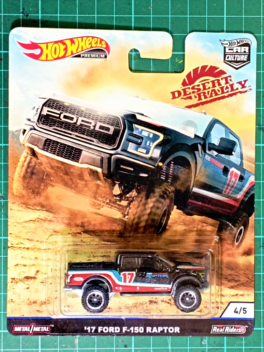 Hot Wheels Premium '17 Ford F-150 Raptor Ranger Dessert Rally Rare ...