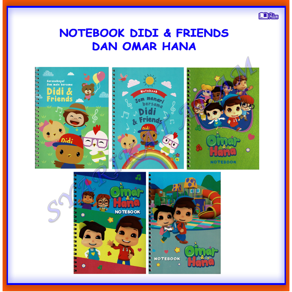 [ADM]NOTEBOOK DIDI & FRIENDS DAN OMAR HANA | Shopee Malaysia