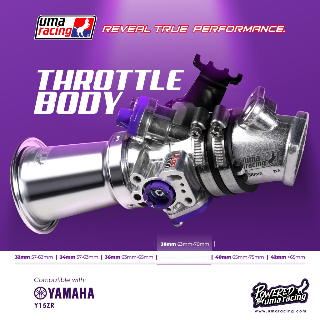 UMA THROTTLE BODY KIT( UMA RACING ) (Y15ZR) 32MM 34MM 36MM 38MM 40MM ...