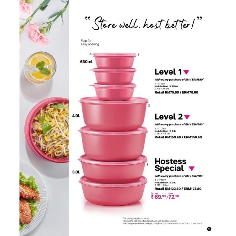 Tupperware Modular Bowl | Shopee Malaysia