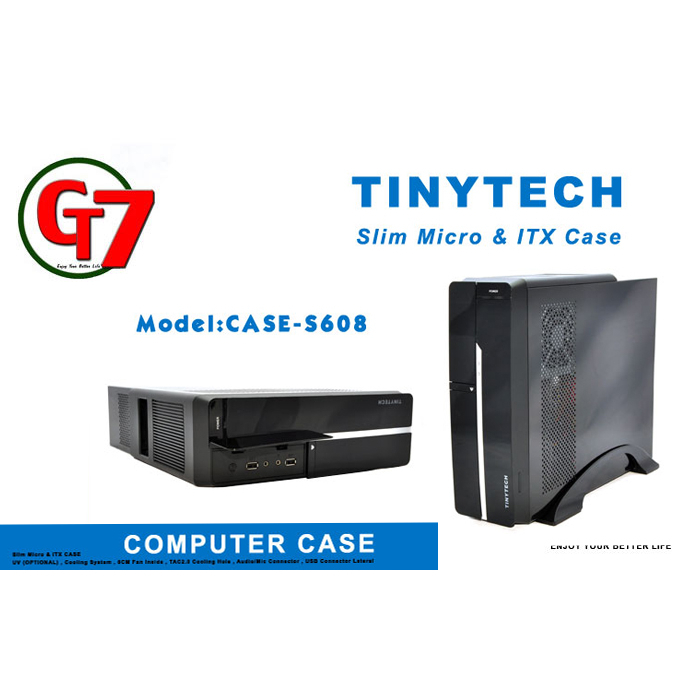 TINYTECH SLIM MICRO & ITX CASE S608 MINI CASING W/POWER SUPPLY USB 3.0 ...