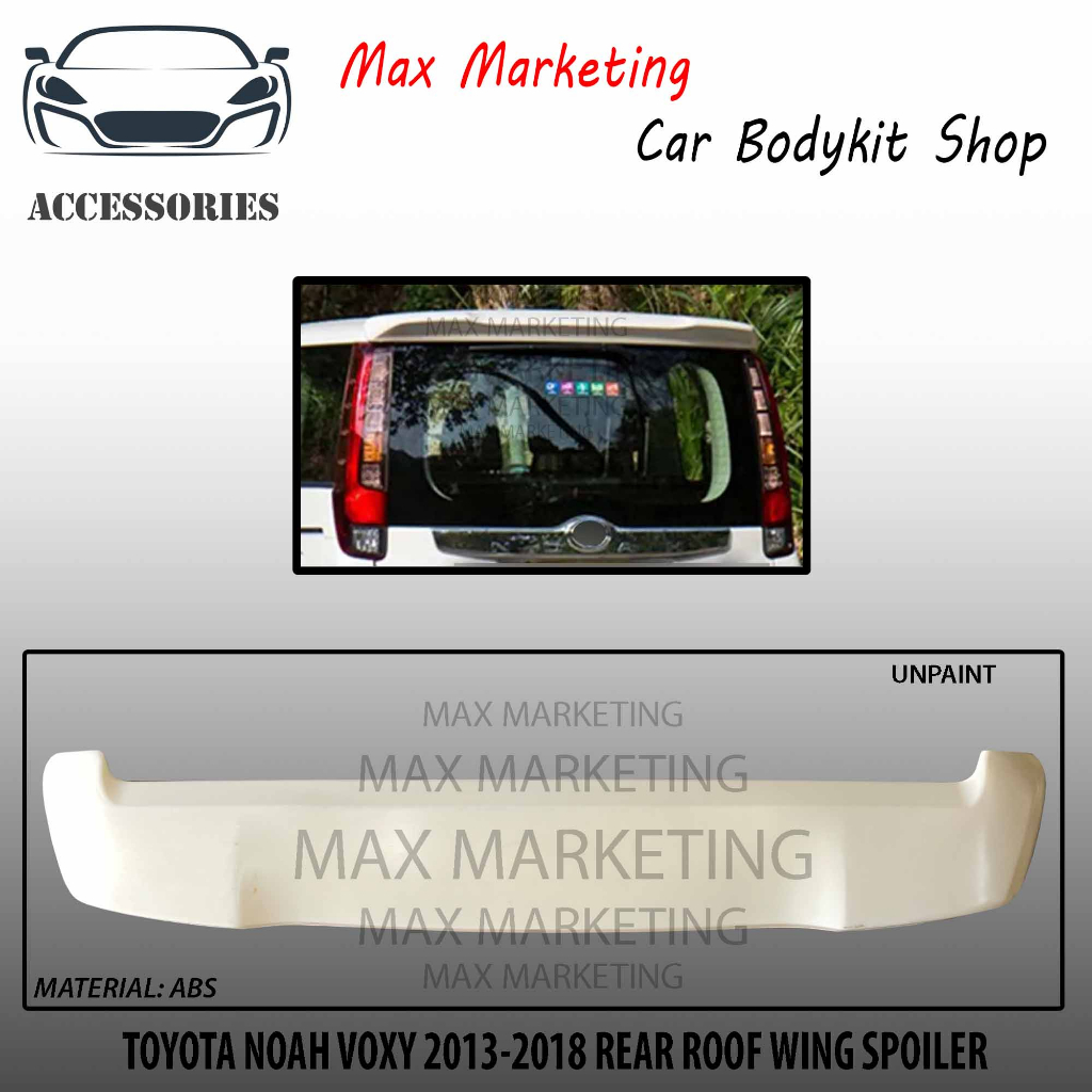 TOYOTA NOAH VOXY 2013-2018 REAR ROOF WING SPOILER ABS SKIRT LIP BODYKIT ...