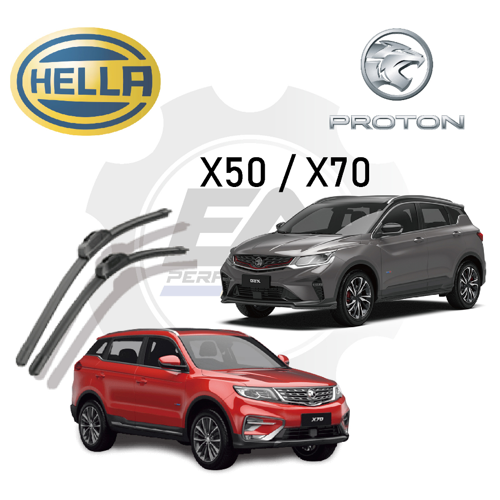 PROTON X50 / X70 WINDSCREEN WIPER BLADE SET HELLA CLEANTECH | Shopee ...