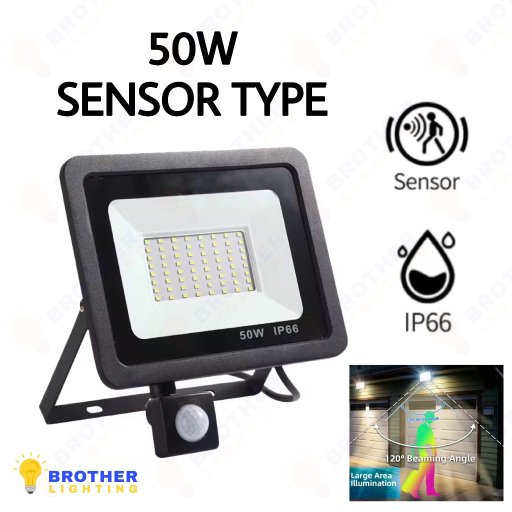 [Premium] LED Spotlight Sensor Flood Light RGB Celling 10W/30W/50W/100W ...