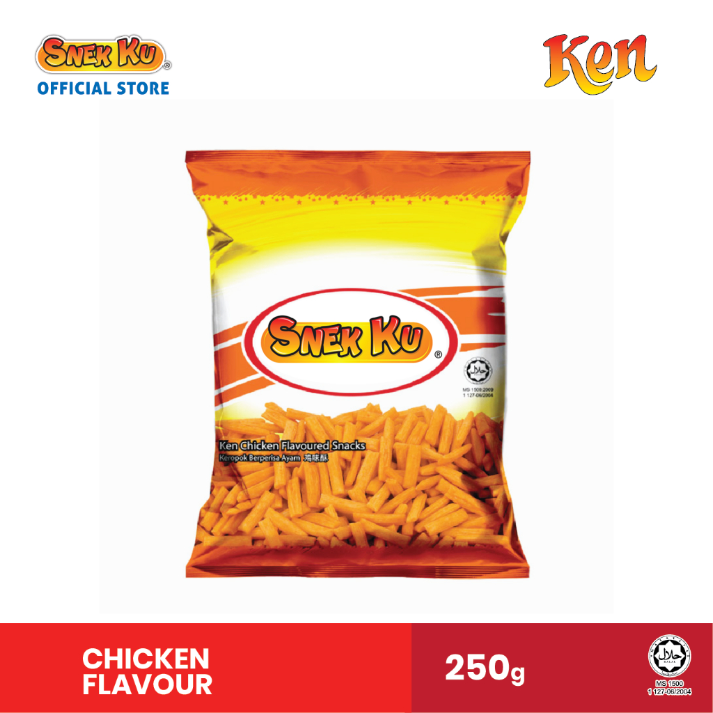Snek Ku Ken Chicken Flavoured Snacks (250g) | Shopee Malaysia