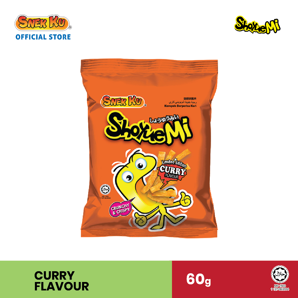Snek Ku Shoyuemi Curry Flavoured Snacks (50g) [EXP: OCT 2025] | Shopee ...