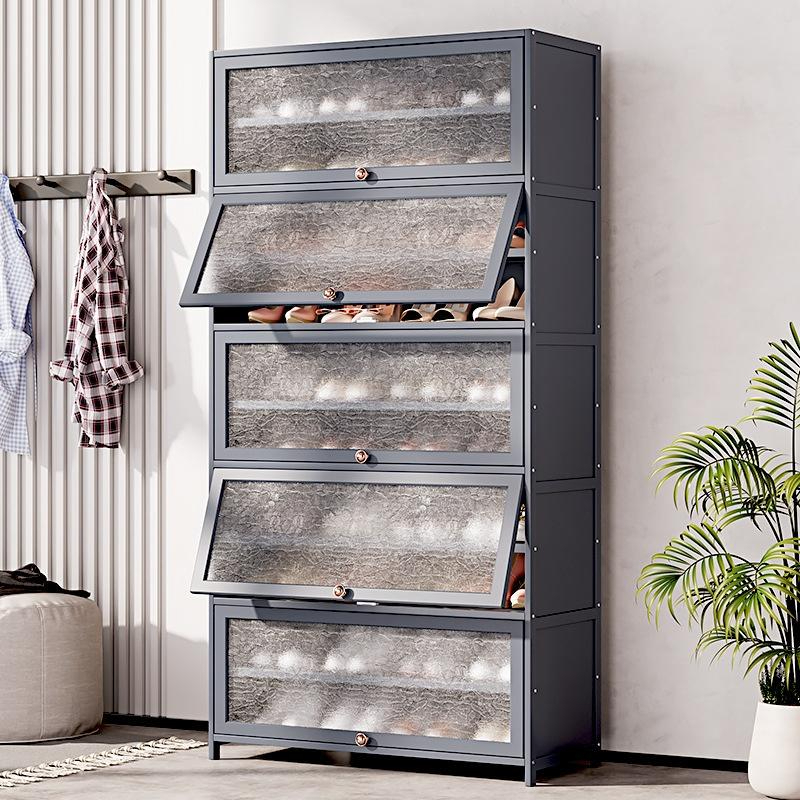 light luxury style floor-mounted multi-layer door locker multi-function ...