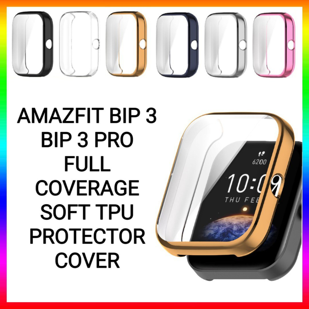 Amazfit Bip 3 Bip 3 Pro Full Coverage Soft Tpu Protector Cover Amazfit ...