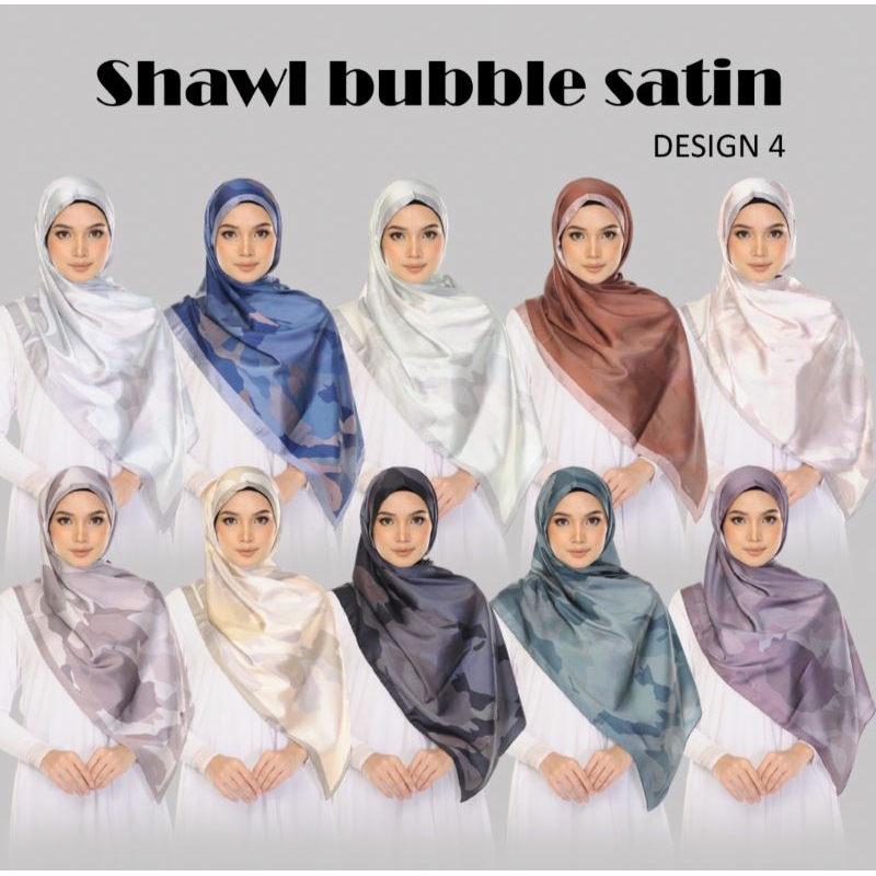 💥SHAWL LABUH PRINTED BERBATU 💥 KOREAN CHIFFON SATIN BUBBLE PASTEL VIRAL ...