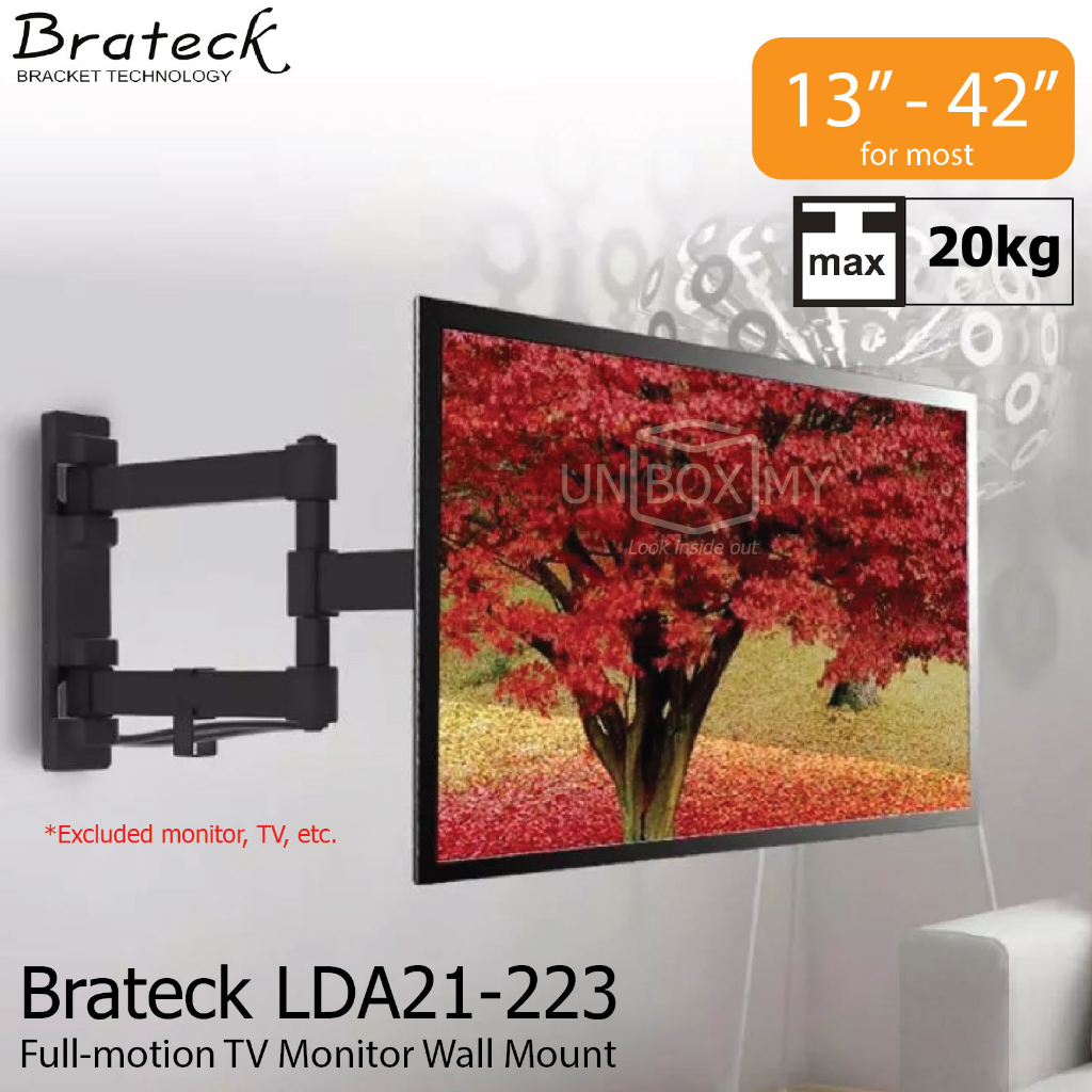LDA21-223 up to 42" Full-motion TV Bracket Swivel Monitor Mount Extend Arm 21 22 27 32 inch ...