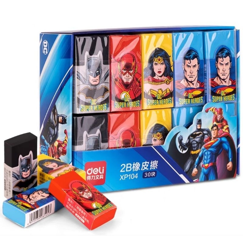Deli Justice League Superhero Eraser Cartoon Cute Eraser | Shopee Malaysia